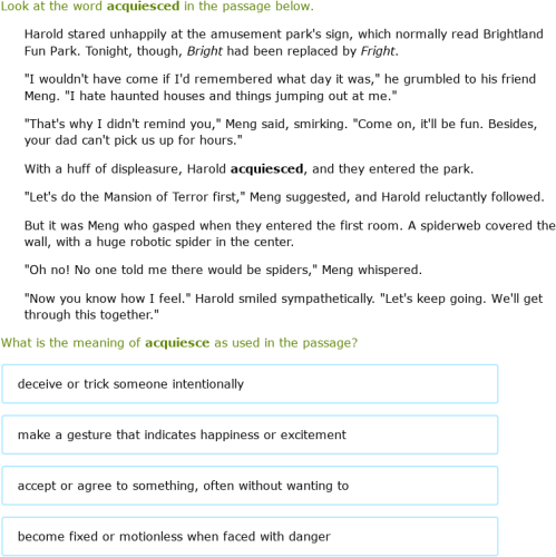 IXL | Use academic vocabulary in context: literary | 8th grade language ...