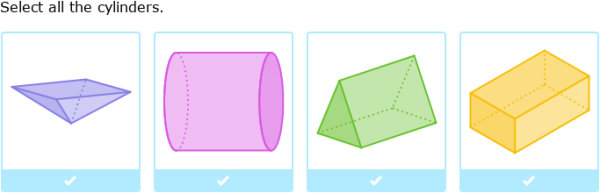 IXL | Select spheres, cubes, cylinders, and cones | 2nd grade math
