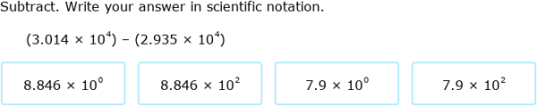 IXL | Add and subtract numbers written in scientific notation | 7th ...