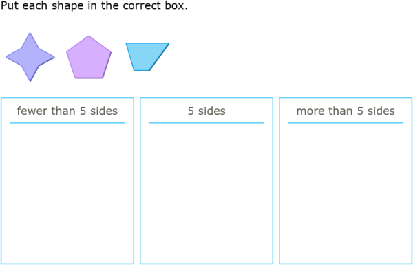 IXL | Sort two-dimensional shapes by number of sides and vertices | 1st ...
