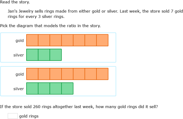 IXL | Use tape diagrams to solve ratio word problems | 5th grade math
