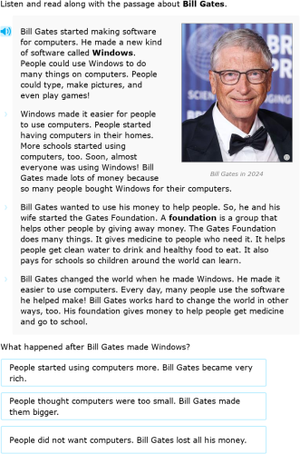 IXL | Bill Gates | Kindergarten social studies