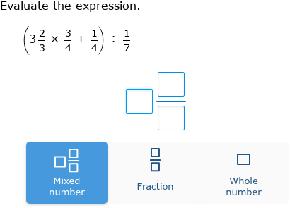 IXL | Evaluate numerical expressions with fractions | 5th grade math