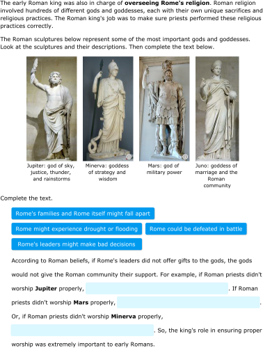 IXL | Early Roman society and politics | 6th grade social studies