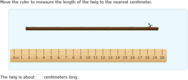 IXL | Measure using an inch or centimeter ruler | 4th grade math