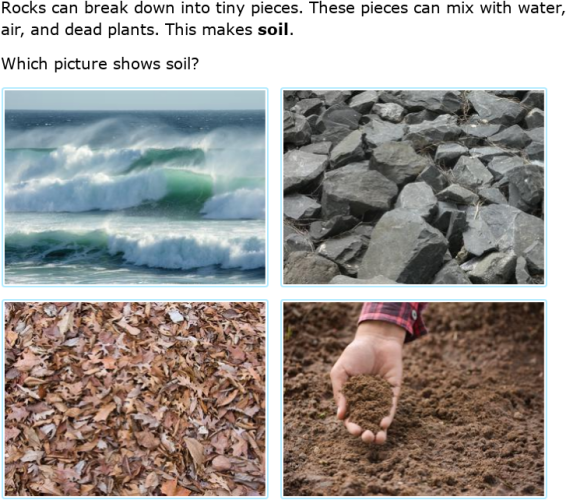 IXL | Earth materials: water, rocks, and soil | 1st grade science