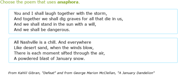 Anaphora Poem