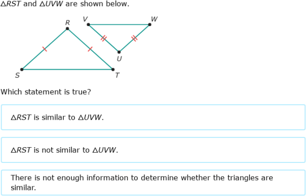 IXL - Angle-angle criterion for similar triangles (Geometry practice)