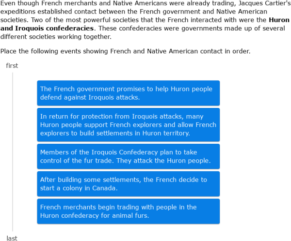 IXL | French and English expeditions: part I | 8th grade social studies