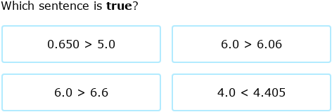IXL | Compare decimal numbers | 5th grade math