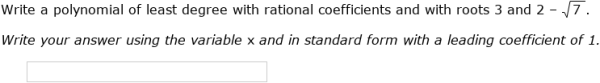 IXL - Conjugate root theorems (Algebra 2 practice)