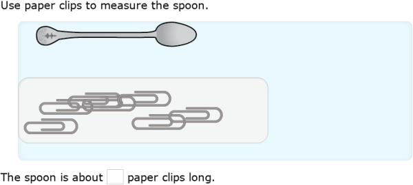 IXL | Measure length with paper clips | Kindergarten math