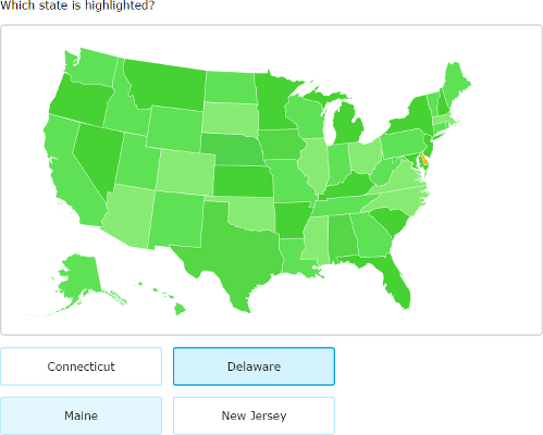 IXL - Identify states of the Northeast (3rd grade social studies practice)
