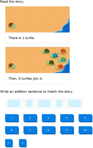 IXL | Write addition sentences for word problems with pictures - sums ...