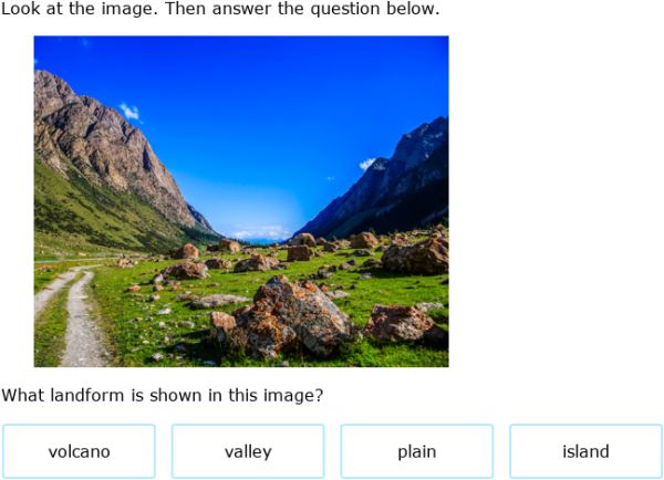 IXL | Identify Earth's land features using photographs | 6th grade science