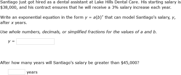 IXL - Write exponential functions: word problems (Algebra 2 practice)
