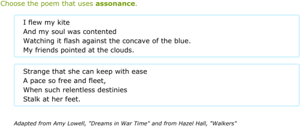 IXL | Identify elements of poetry | 9th grade language arts