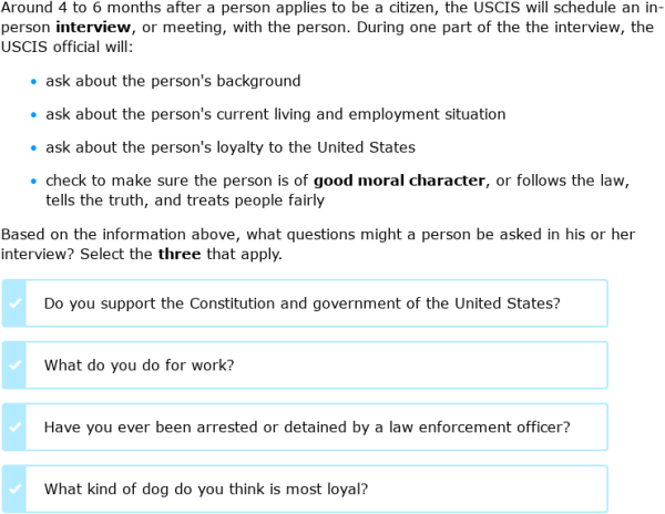 IXL | Citizenship and the naturalization process | 6th grade social studies