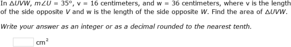 IXL - Area of a triangle: sine formula (Precalculus practice)