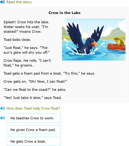 IXL | Read vowel team stories: oa, ow | 1st grade language arts