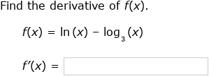 IXL - Find derivatives of exponential and logarithmic functions I ...