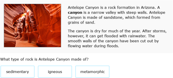 IXL | Classify rocks as igneous, sedimentary, or metamorphic | 8th ...