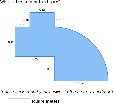 IXL | Area of composite figures with triangles, semicircles, and ...