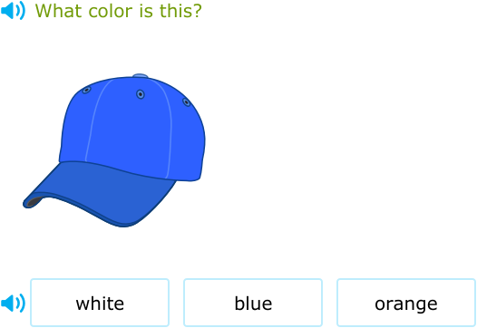 IXL | Use color words | Kindergarten language arts