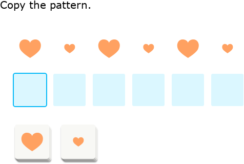 IXL | Copy an AB pattern | Kindergarten math