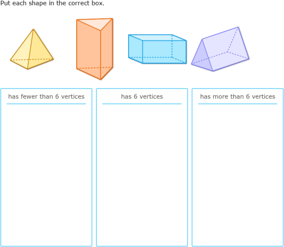 IXL | Sort three-dimensional shapes | 3rd grade math