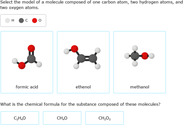 IXL | How are substances represented by chemical formulas and models ...