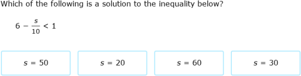 IXL | Solutions to inequalities | 6th grade math