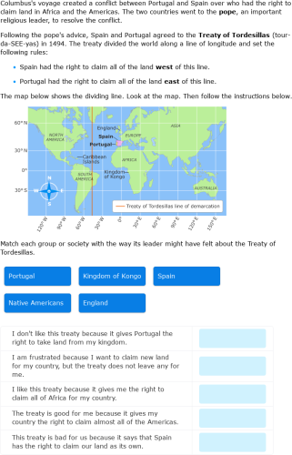 IXL | Portuguese and Spanish expeditions: part II | 7th grade social ...