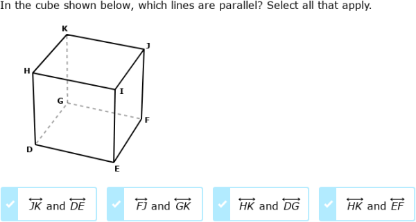 IXL | Identify parallel edges and faces of solids | 6th grade math