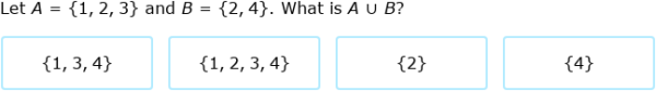 IXL - Unions and intersections of sets (Geometry practice)