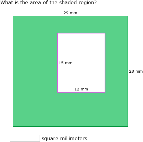 IXL | Area between two shapes | 8th grade math
