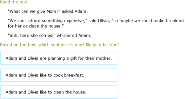 IXL | Draw inferences from a text | 4th grade language arts