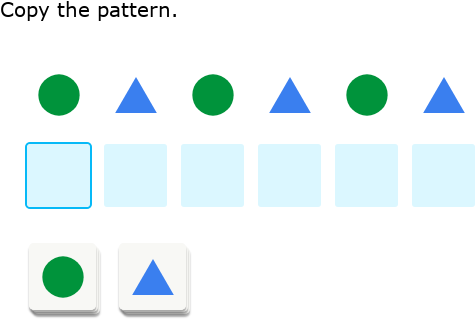 IXL | Shape patterns | Pre-K math