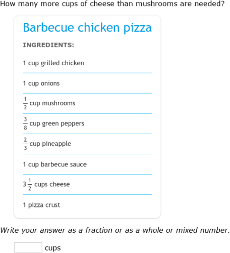 IXL | Add and subtract mixed numbers with like denominators in recipes ...