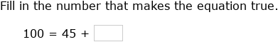IXL | Complete the addition sentence - make 100 | 2nd grade math