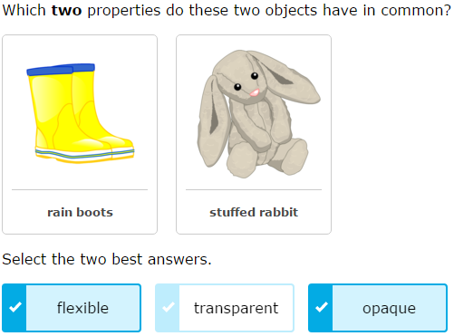 IXL - Compare properties of objects (3rd grade science practice)