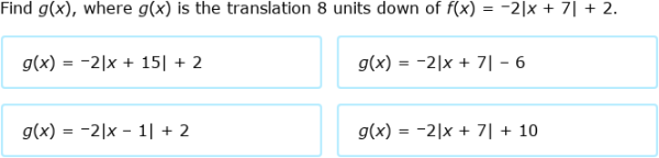 IXL - Vertical translations of functions (Algebra 1 practice)