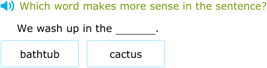 IXL | Complete the sentence with a two-syllable word | 1st grade ...