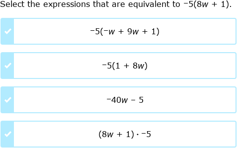 IXL | Identify equivalent expressions | 6th grade math