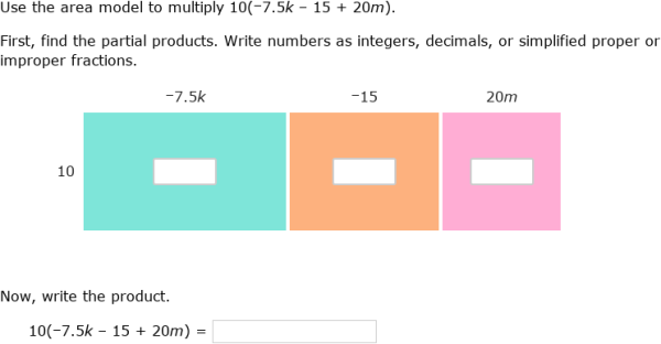 IXL | Multiply using the distributive property: area models | 8th grade ...