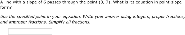 IXL - Point-slope form: write an equation (Algebra 1 practice)
