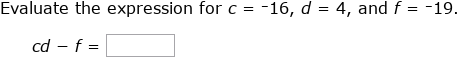 IXL - Evaluate variable expressions involving integers (Algebra 1 practice)