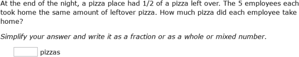 IXL | Add, subtract, multiply, or divide two fractions: word problems ...