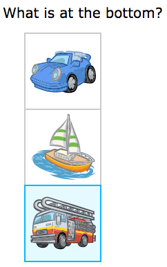 IXL - Top, middle, and bottom (Pre-K math practice)