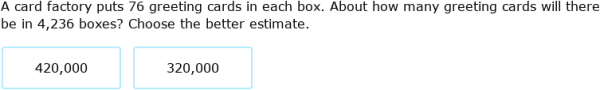 IXL | Estimate products: word problems | 5th grade math